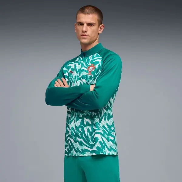 PUMA Portugal National Team Pre-match Quarter-zip Top - Green