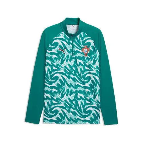 PUMA Portugal National Team Pre-match Quarter-zip Top - Green