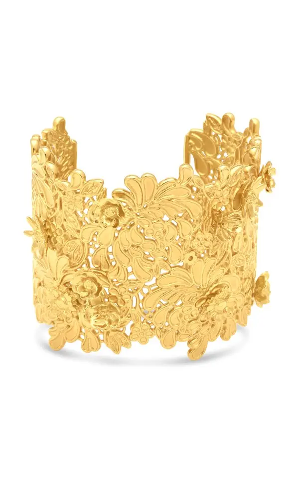 Oscar De La Renta Floral Lace Cuff