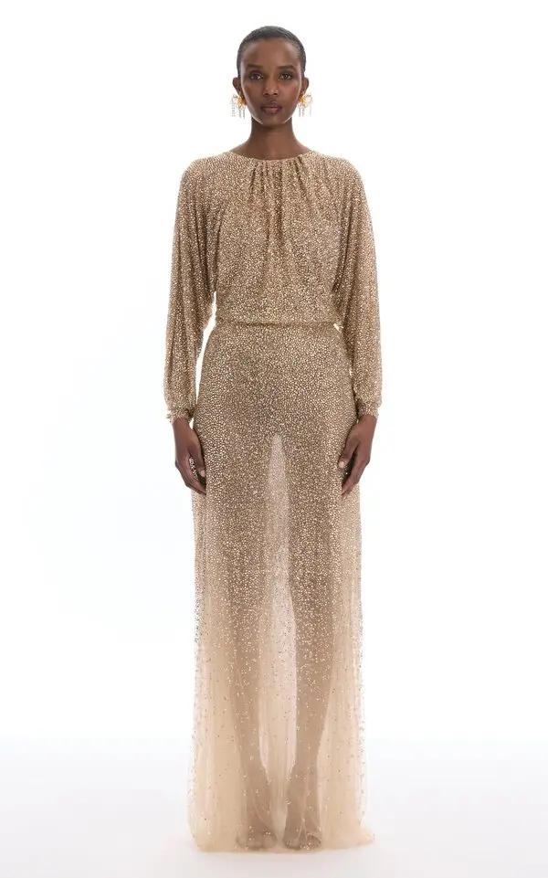 Oscar De La Renta Crystal-embroidered Caftan