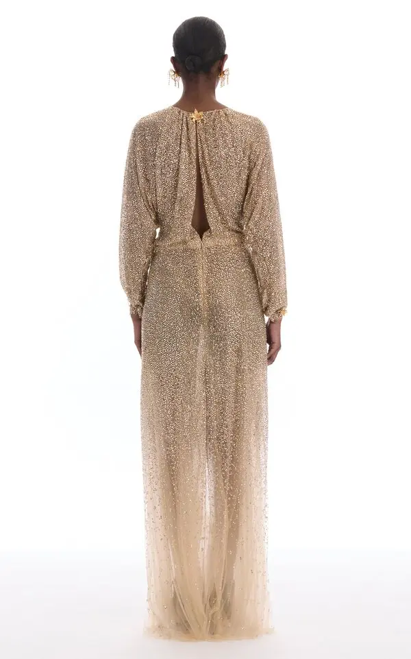 Oscar De La Renta Crystal-embroidered Caftan
