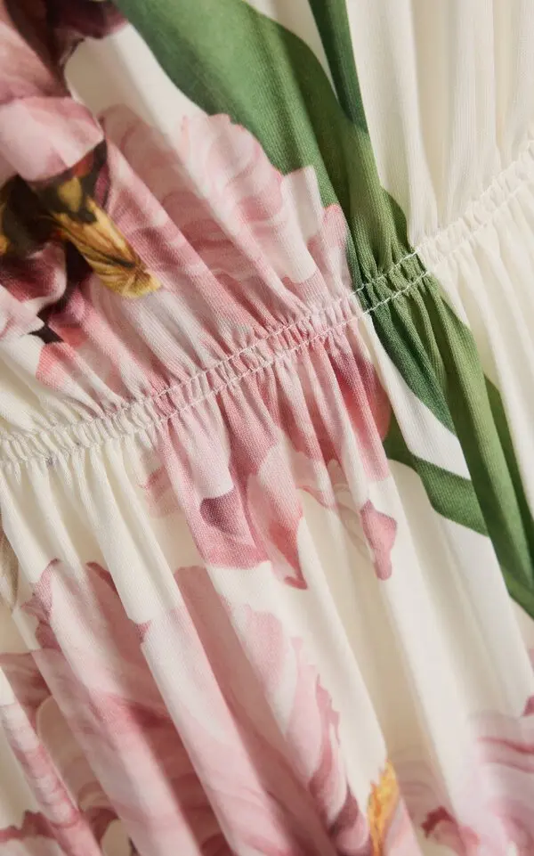 Oscar De La Renta Painted Iris Gown