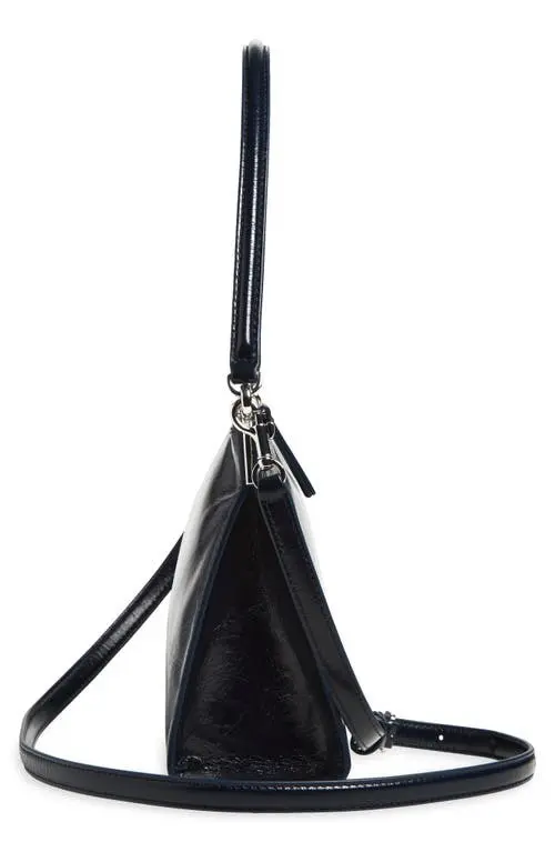 Veronica Beard Small Crinkled Leather Shoulder Bag