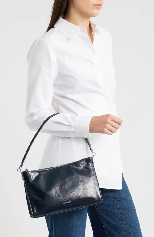 Veronica Beard Small Crinkled Leather Shoulder Bag