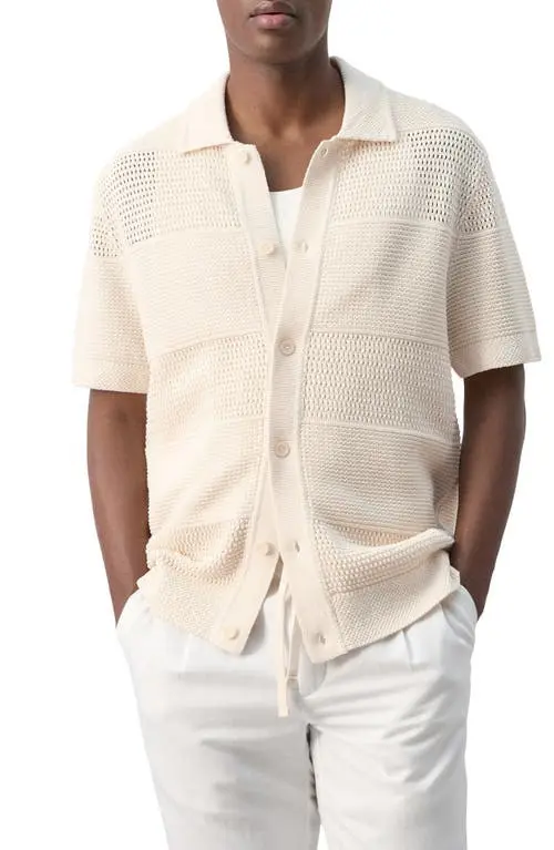 Mango Open Stitch Shirt - Ecru