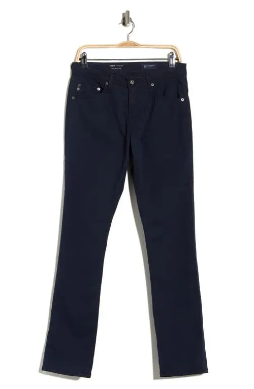 Ag Everett Stretch Sateen Slim Straight Pants - Deep Trenches