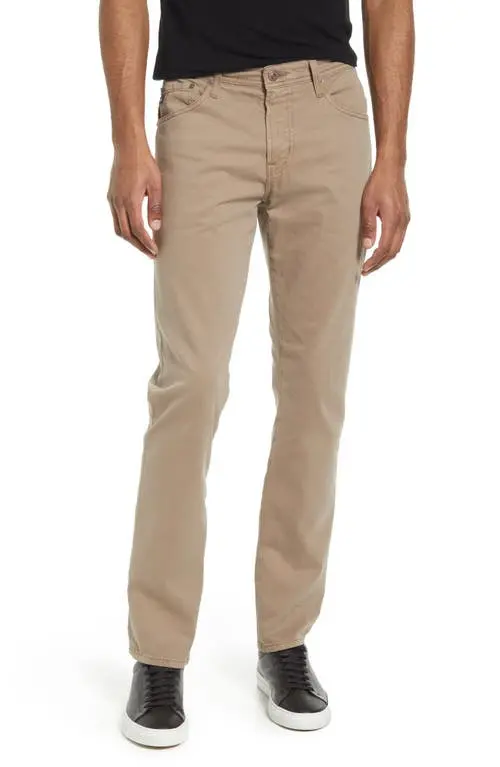 Ag Everett Stretch Sateen Slim Straight Pants - Stone Barrack