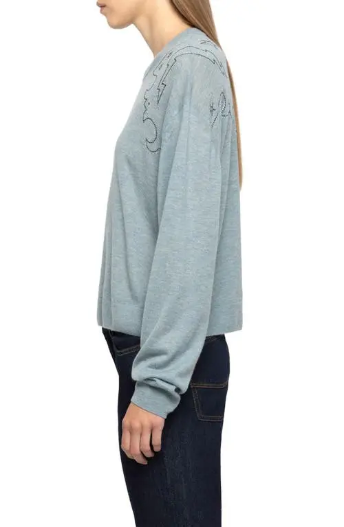 Zadig&Voltaire Swapy Embellished Cashmere Sweater - Frozen