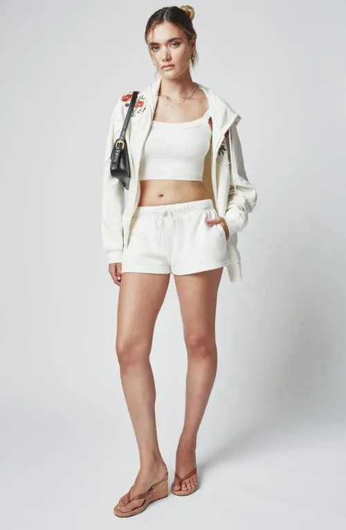 FLORENCE BY MILLS Embroidered Full Zip Hoodie - Jet Stream