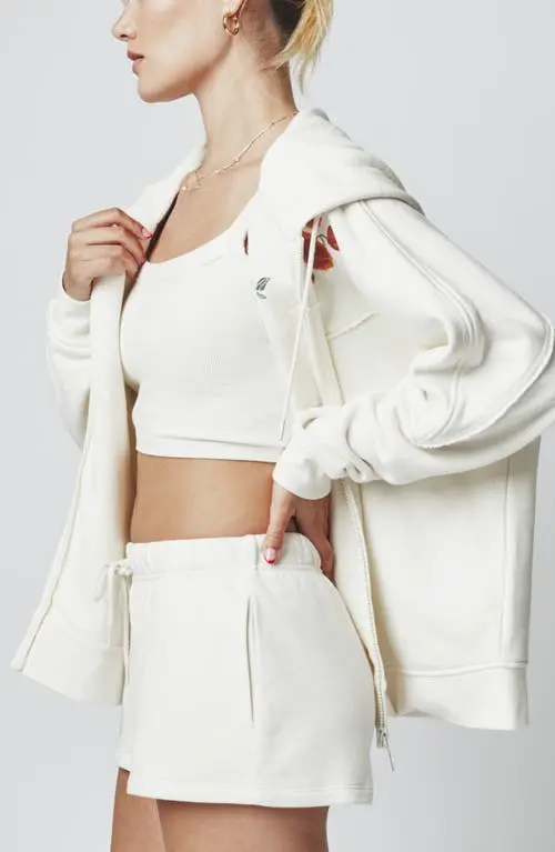 FLORENCE BY MILLS Embroidered Full Zip Hoodie - Jet Stream