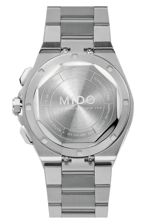 MIDO Multifort 8 Grey One Crown Chronograph Automatic Bracelet Watch