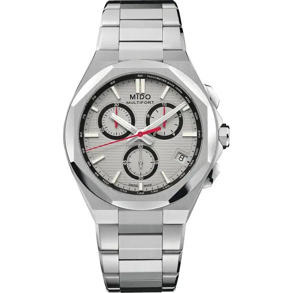 MIDO Multifort Chronograph Automatic Stainless Steel Bracelet Watch - Silver