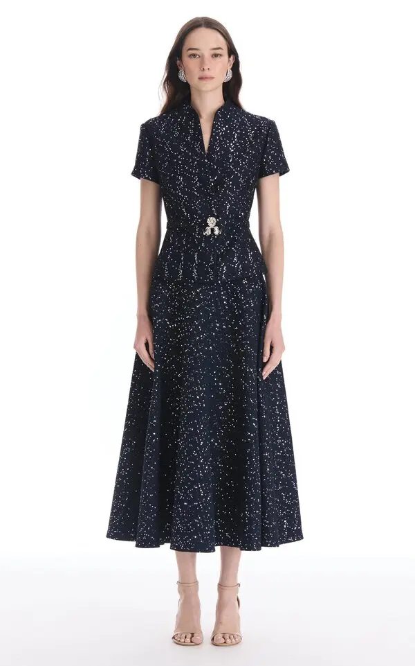 Oscar De La Renta Sequin Tweed Jacket