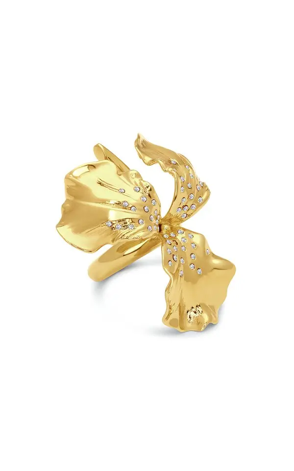 Oscar De La Renta Iris Flower Ring