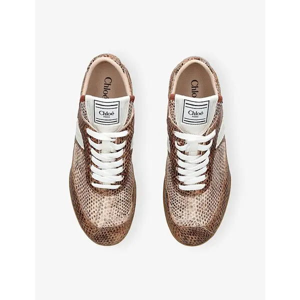 Chloé Suede Low Top Lace-up Trainers