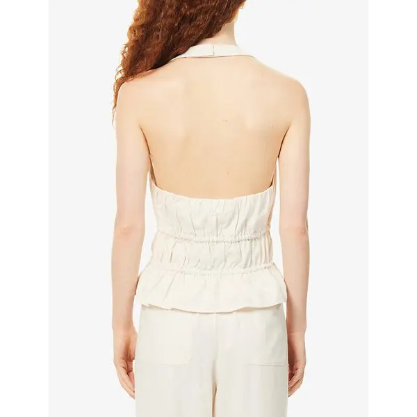 Paige Halter-neck Silk-blend Top