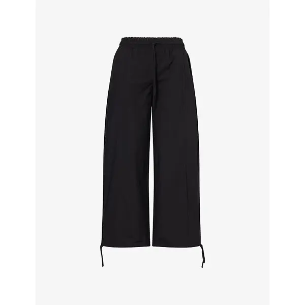 PEACHY DEN Deba Barrel-leg Cotton-blend Trousers