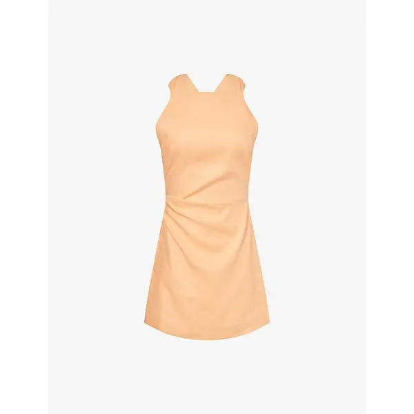 SIR. Thora Twist-back Cotton Mini Dress - Orange