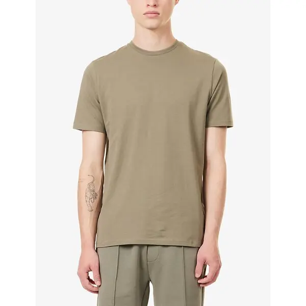 ARNE Essential Slim-fit Cotton-jersey T-shirt - Sage