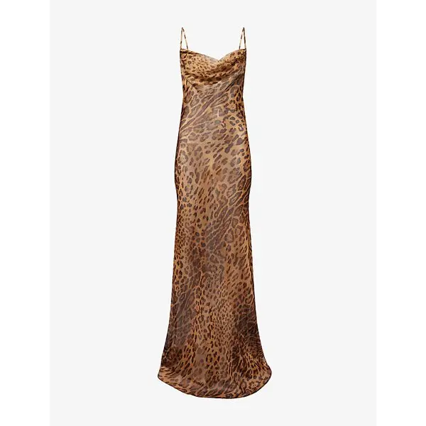 RAT AND BOA Valentina Printed Silk Maxi Dress