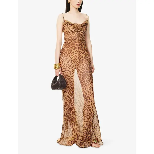 RAT AND BOA Valentina Printed Silk Maxi Dress