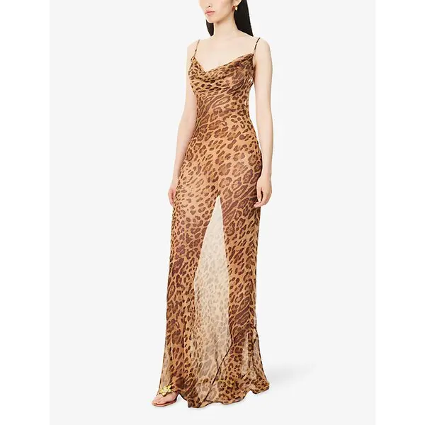 RAT AND BOA Valentina Printed Silk Maxi Dress