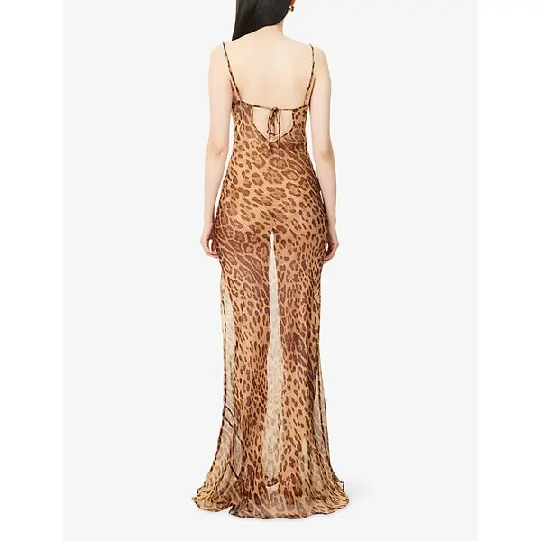RAT AND BOA Valentina Printed Silk Maxi Dress