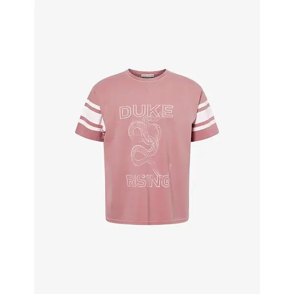 DUKE + DEXTER Rising Printed Cotton T-shirt