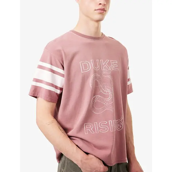 DUKE + DEXTER Rising Printed Cotton T-shirt