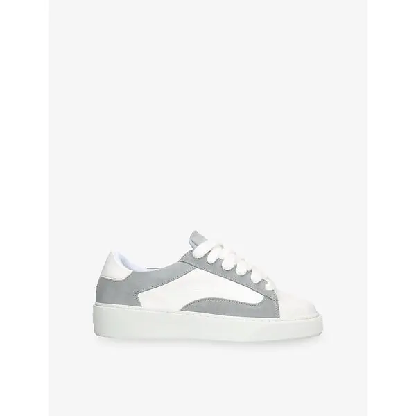 NUMERIS Eclipse Suede And Leather Lace-up Trainers - Grey/light