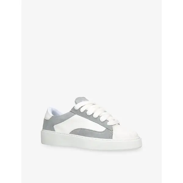 NUMERIS Eclipse Suede And Leather Lace-up Trainers - Grey/light
