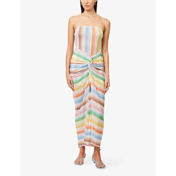 Missoni Bandeau Ruched Knitted Cover-up