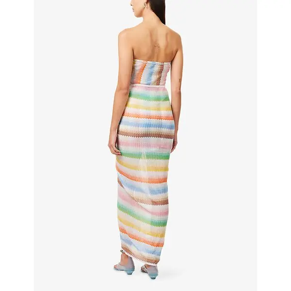 Missoni Bandeau Ruched Knitted Cover-up
