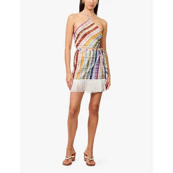 Missoni Halter-neck Cropped Knitted Top