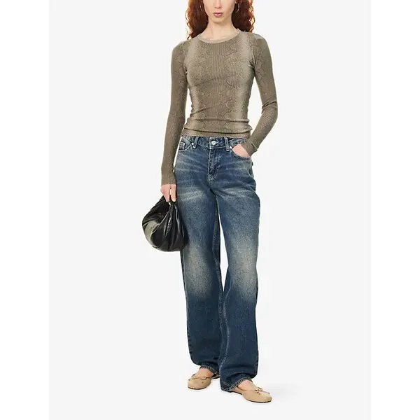 PEACHY DEN Joan Barrel-leg Jeans