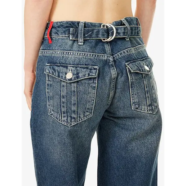 PEACHY DEN Joan Barrel-leg Jeans