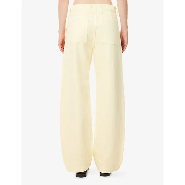 FRAME The Bow Cargo Cotton Denim Jeans - Lemon