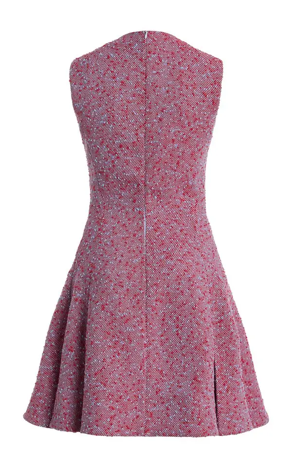 Oscar De La Renta Slubby Wool-tweed Gauze Mini Dress