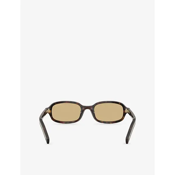 Prada Oval-frame Tortoiseshell Acetate Sunglasses - Brown