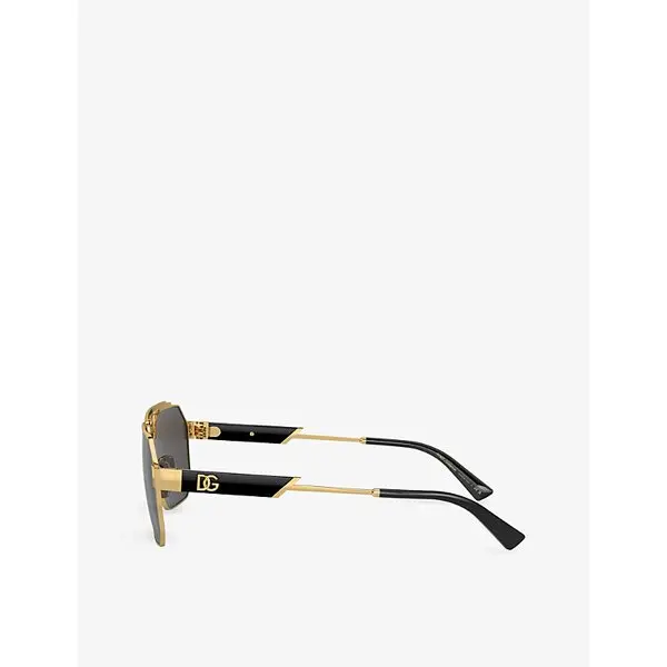Dolce & Gabbana Pilot-frame Steel Sunglasses