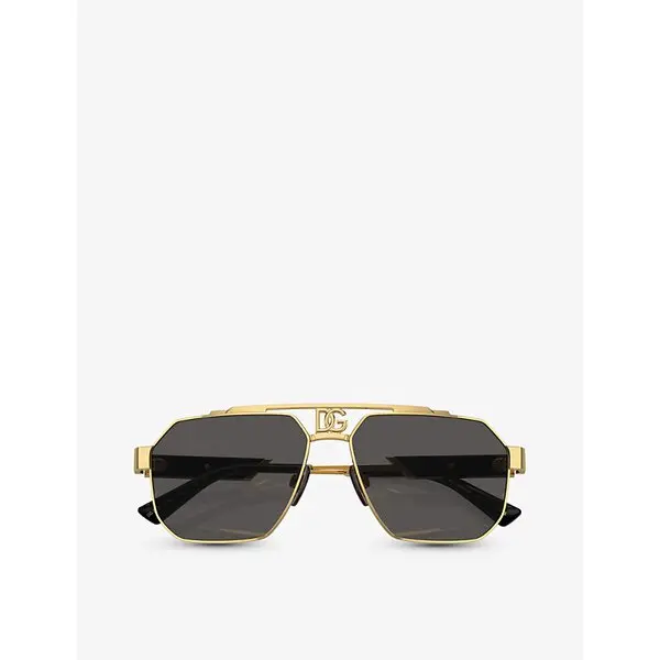 Dolce & Gabbana Pilot-frame Steel Sunglasses