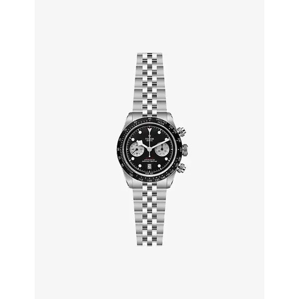 TUDOR Stainless Steel Automatic Chronograph Watch 41mm - Black