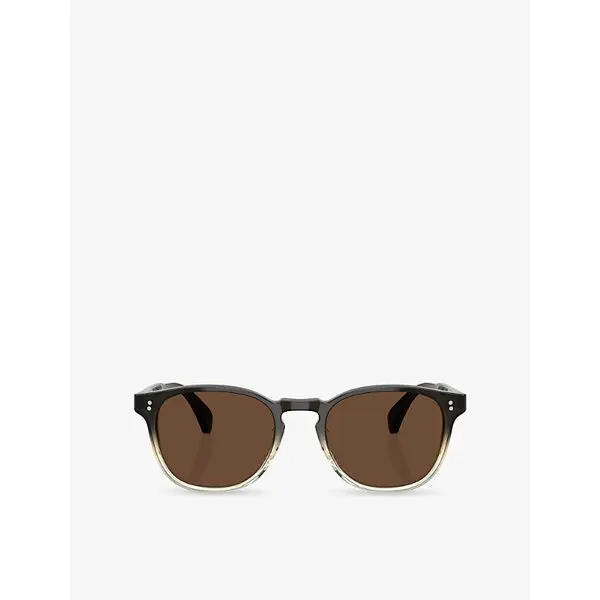 Oliver Spencer Finley Round Frame Acetate Sunglasses - Black