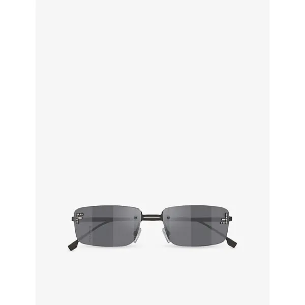 Fendi Rectangle Metal Sunglasses