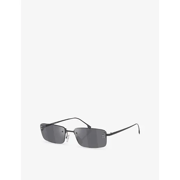 Fendi Rectangle Metal Sunglasses