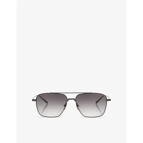 Dita Square-frame Metal Sunglasses - Black