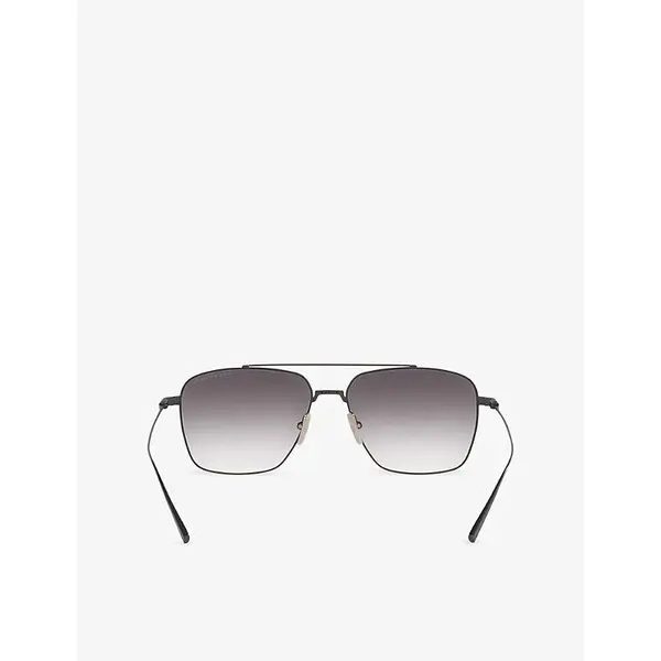 Dita Square-frame Metal Sunglasses