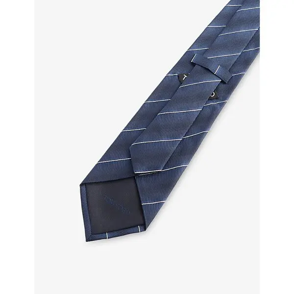 TOM FORD Horizontal Stripe Silk Neck Tie