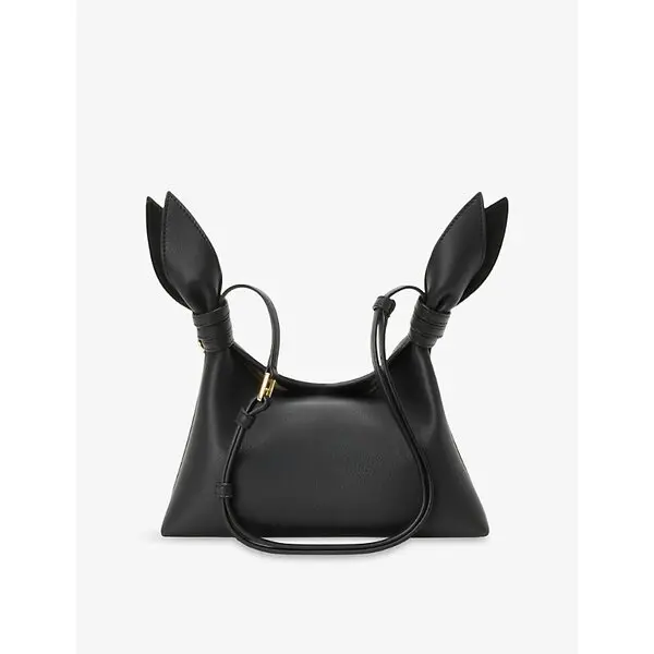 Loewe Scarf Mini Leather Clutch Bag - Black
