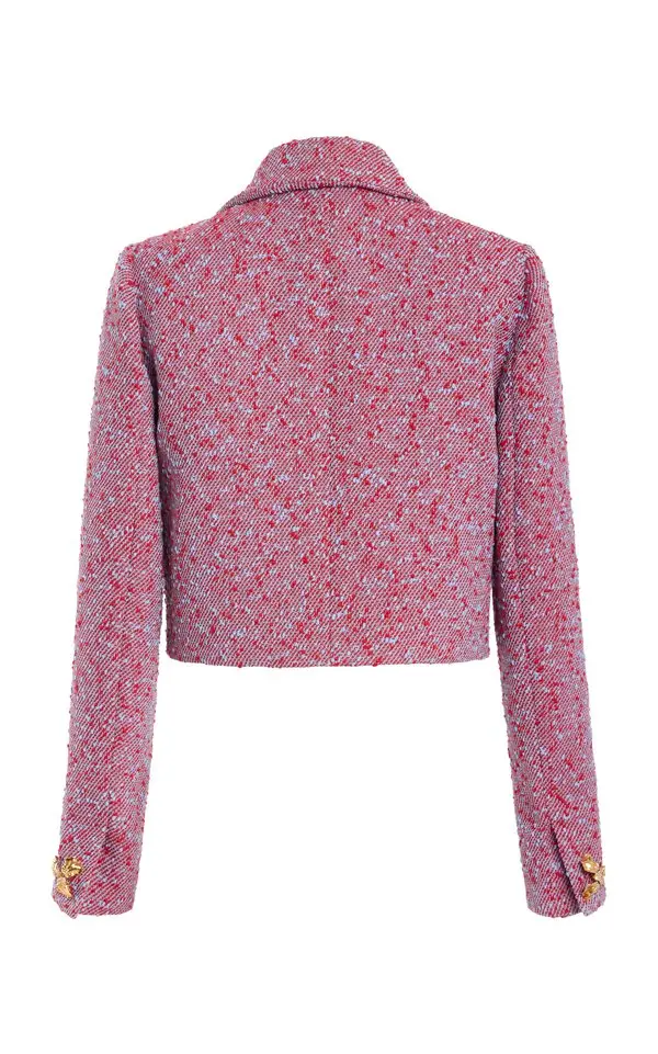 Oscar De La Renta Slubby Wool-tweed Gauze Jacket